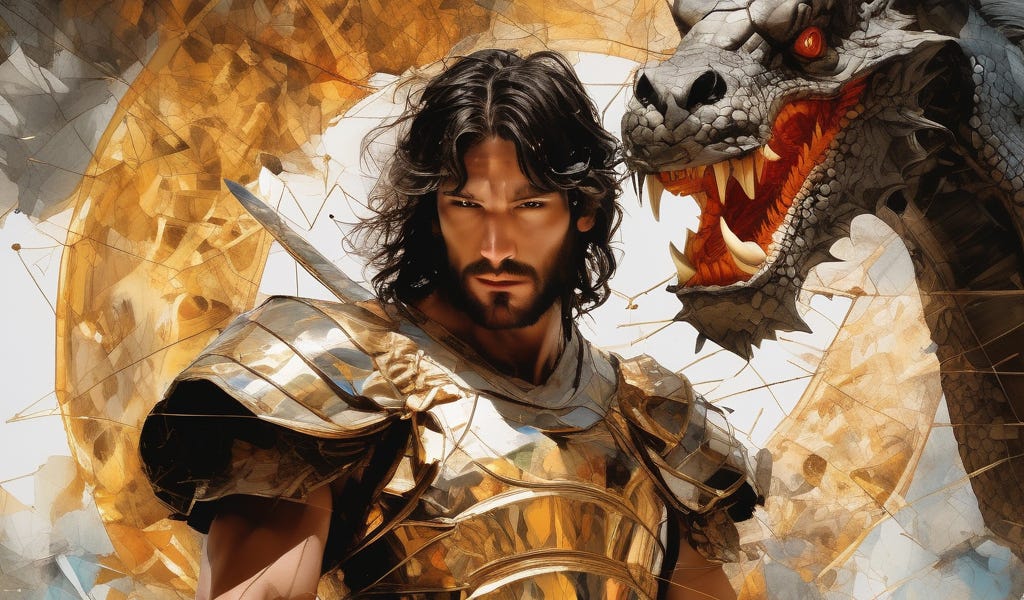 Christos, Dragonslayer - by Jonathan McAdam Fisk