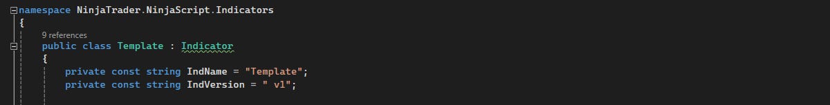 Indicator Template for NinjaTrader 8 (NinjaScript)