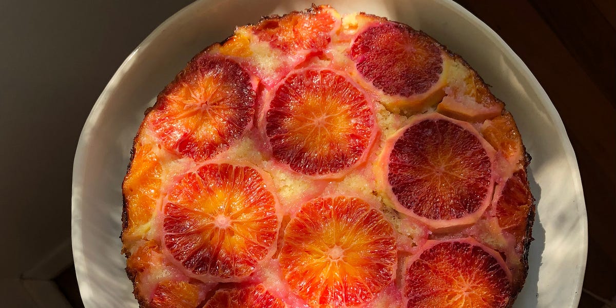 Upside down orange + polenta cake - Matilda’s Substack