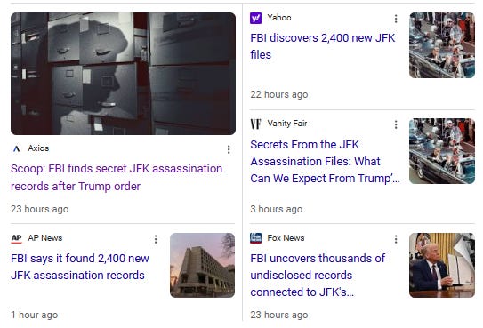 FBI Accidentally Finds 2,400 JFK Assassination Files It Swore Didn’t Exist