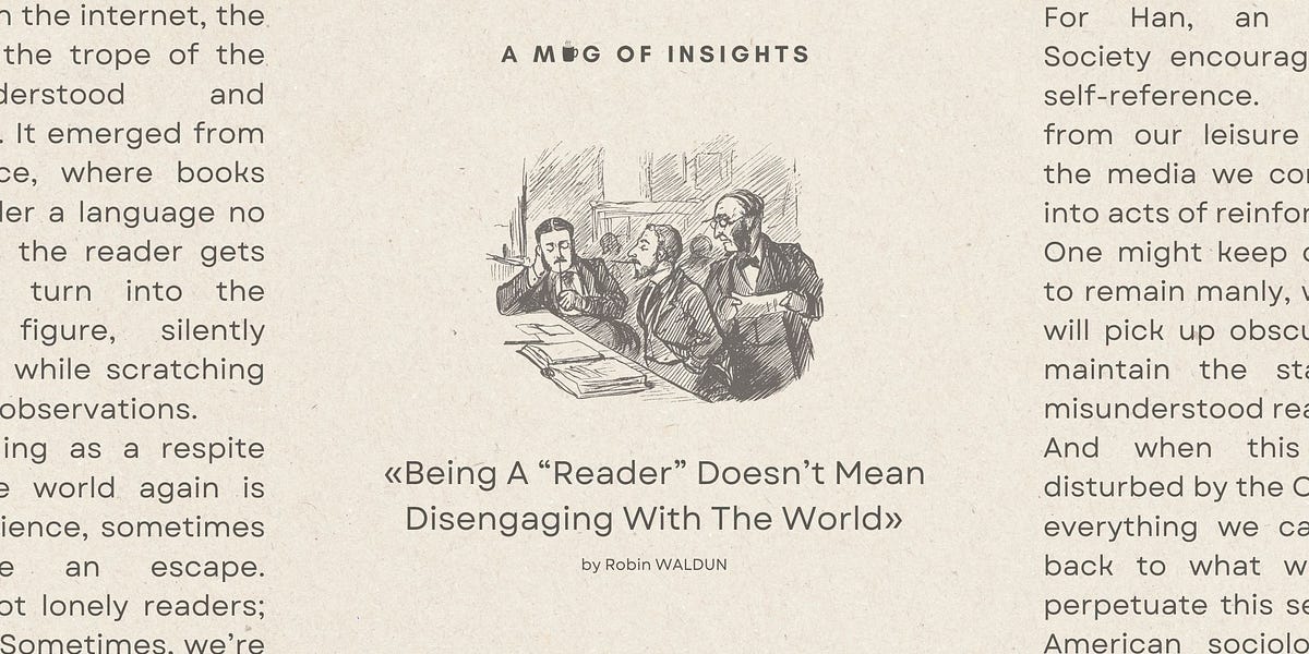 Being A “Reader” Doesn’t Mean Disengaging With The World