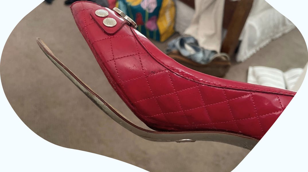 Christina's Shoes with the Busted Sole - by Christina Drill