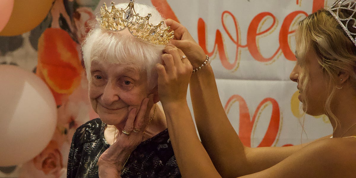 Silver Birch holds Peach Ball - by Edwin Faunce