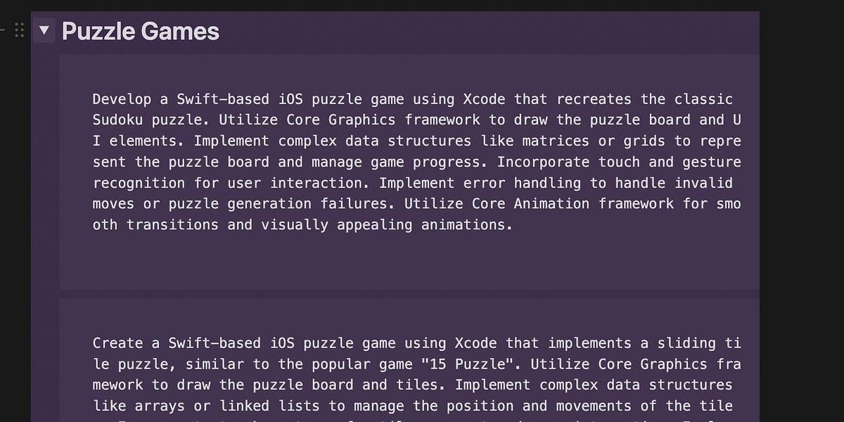 Code Prompts: iOS Swift ☕️ Build Puzzle Games in ChatGPT 📱