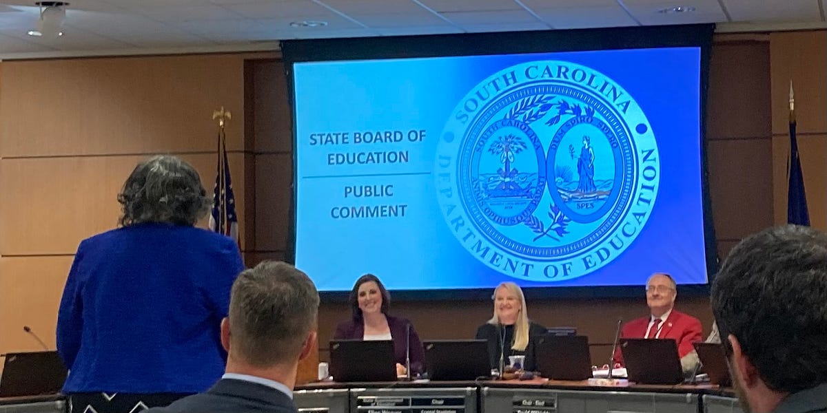 Letter to the SC State Board of Education - by Steve Nuzum