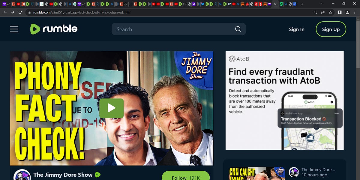 Jimmy Dore questions Vinay Prasad's fact checking of Bobby Kennedy Jr ...