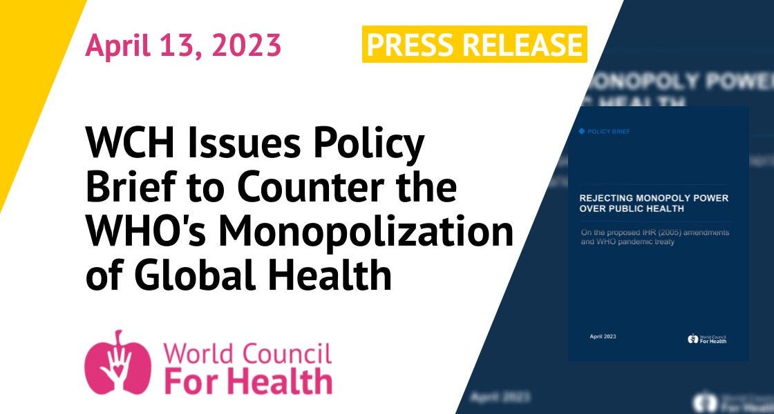WCH Issues Policy Brief to Counter the WHO’s Monopolization of Global Health