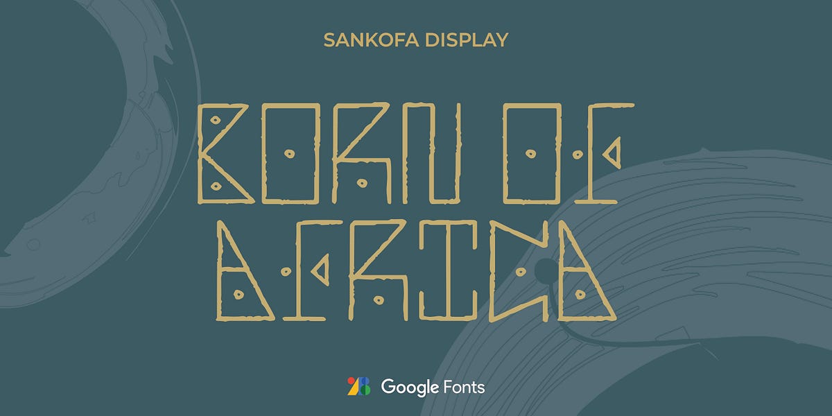 Sankofa Display, a typeface that draws inspiration from African art ...