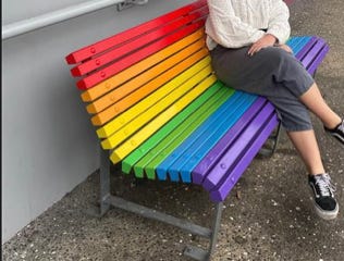 A story about the ‘rainbowing’ of a smalltown library in New Zealand ...