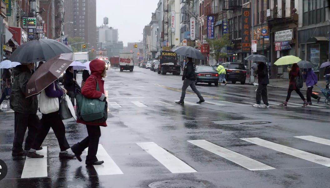 17) Rainwalking & Baby - by Kathy Valentine