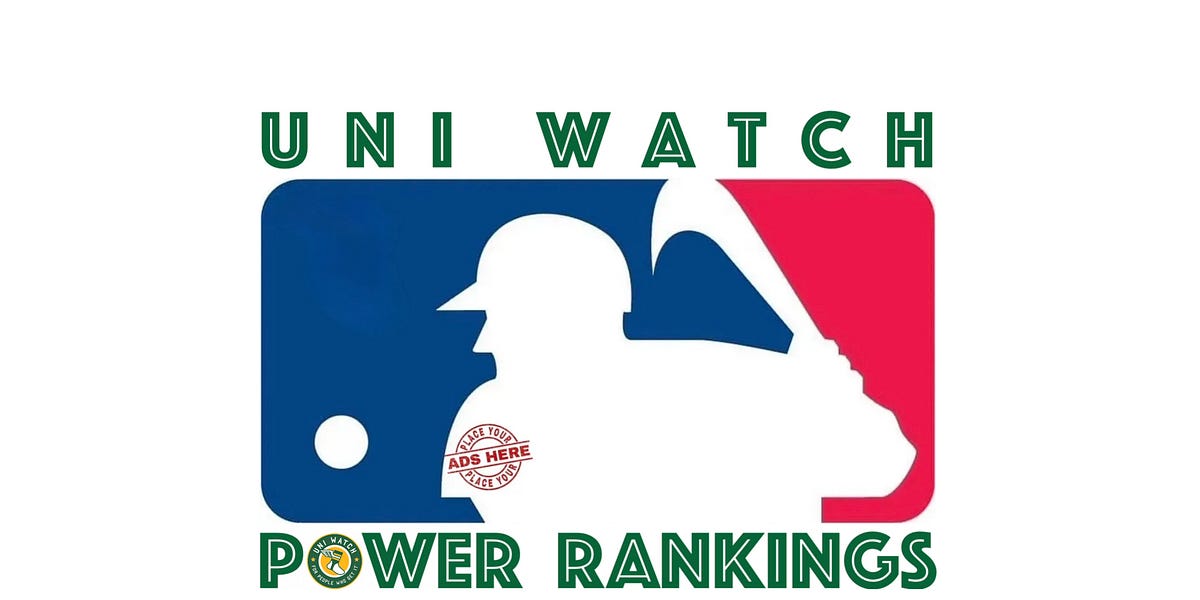 Uni Watch Power Rankings for All 30 MLB Teams