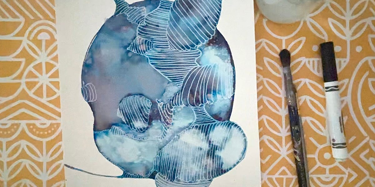 Black Crayola Marker Prompt - Art Your Grief Substack