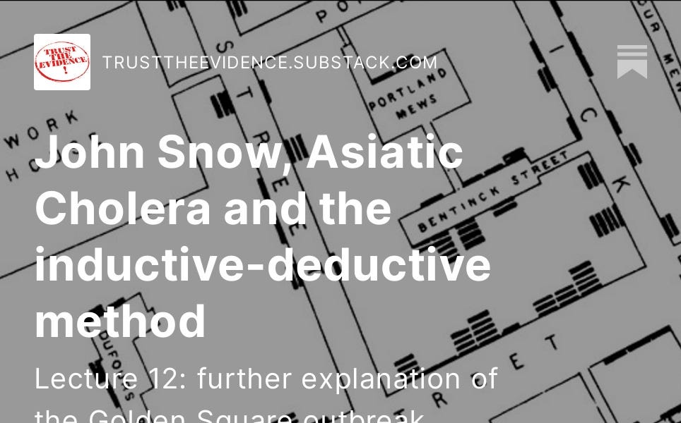 John Snow, Asiatic Cholera and the inductive-deductive method