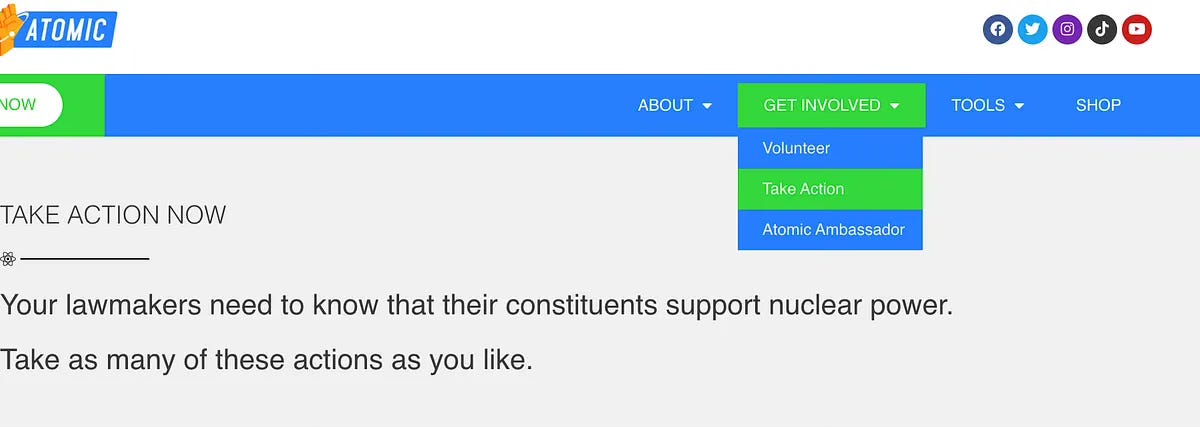 Generation Atomic Past Advocacy Actions