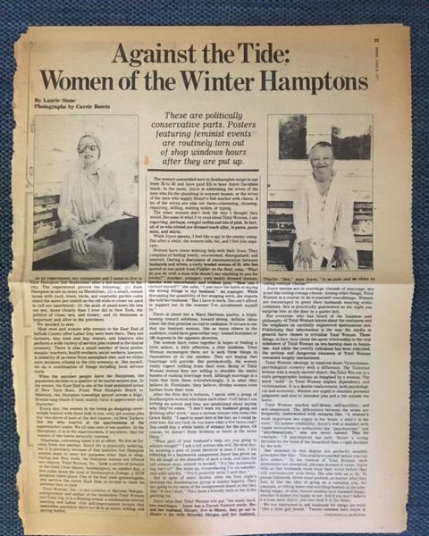 1977 - by Laurie Stone - Everything is Personal