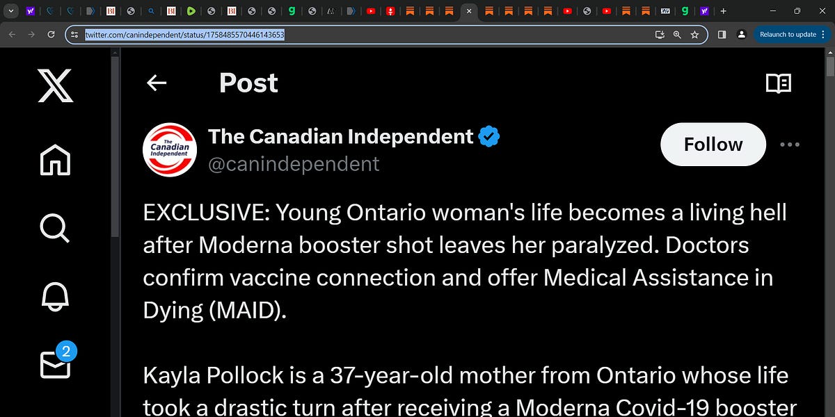 MODERNA: Devastating paralysis strikes Kayla Pollock, a 37-year-old ...