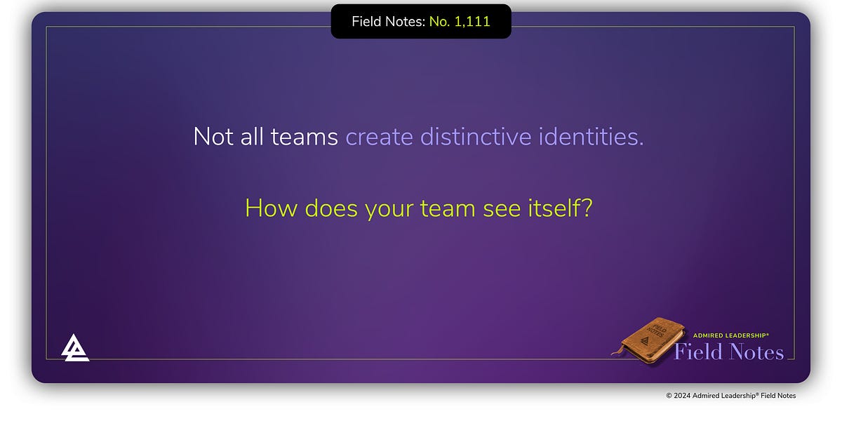 Reinforcing a Team’s Identity