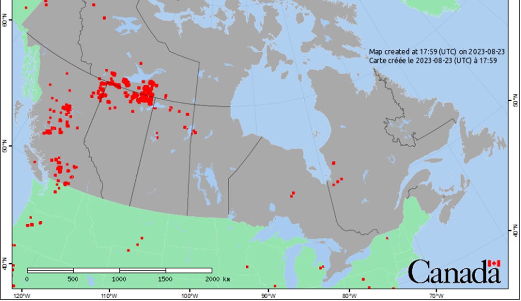 Chart of the Day (CotD) Canada Wildfires and the Scorched Earth