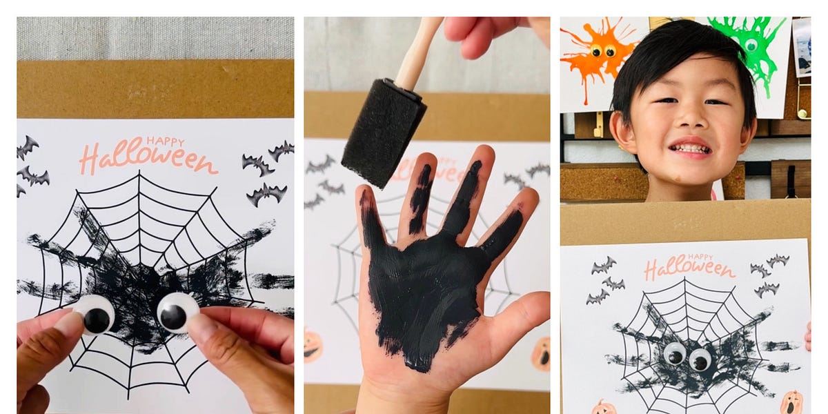 The Cutest Halloween Handprint Art 🕷🧡 - Hello, Wonderful
