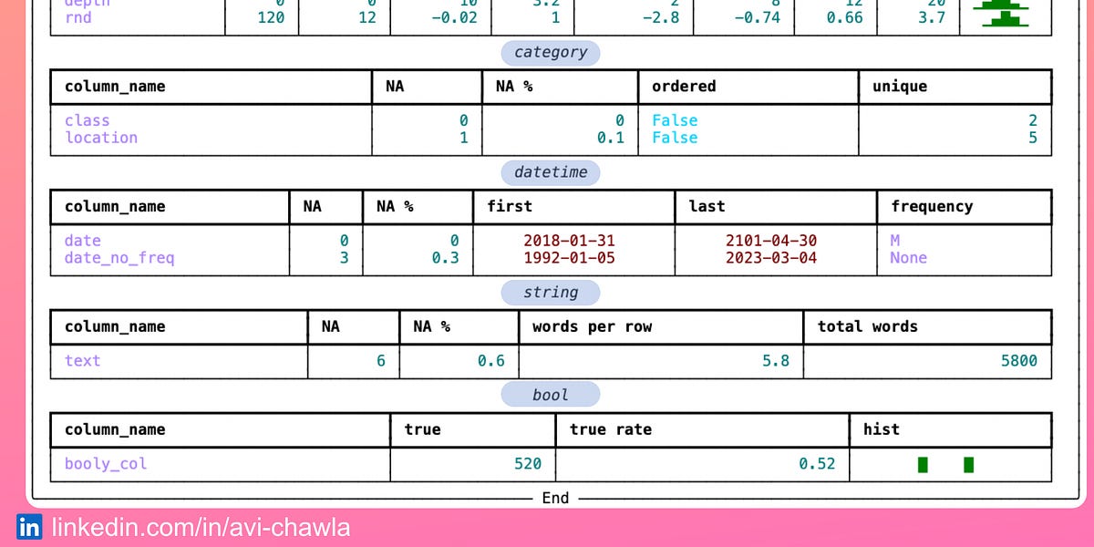 Stop Using The Describe Method in Pandas. Instead, use Skimpy.