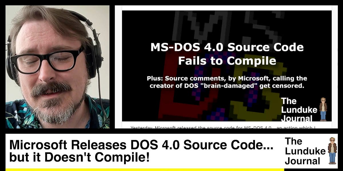 Microsoft Releases DOS 4.0 Source Code... but it Doesn't Compile!