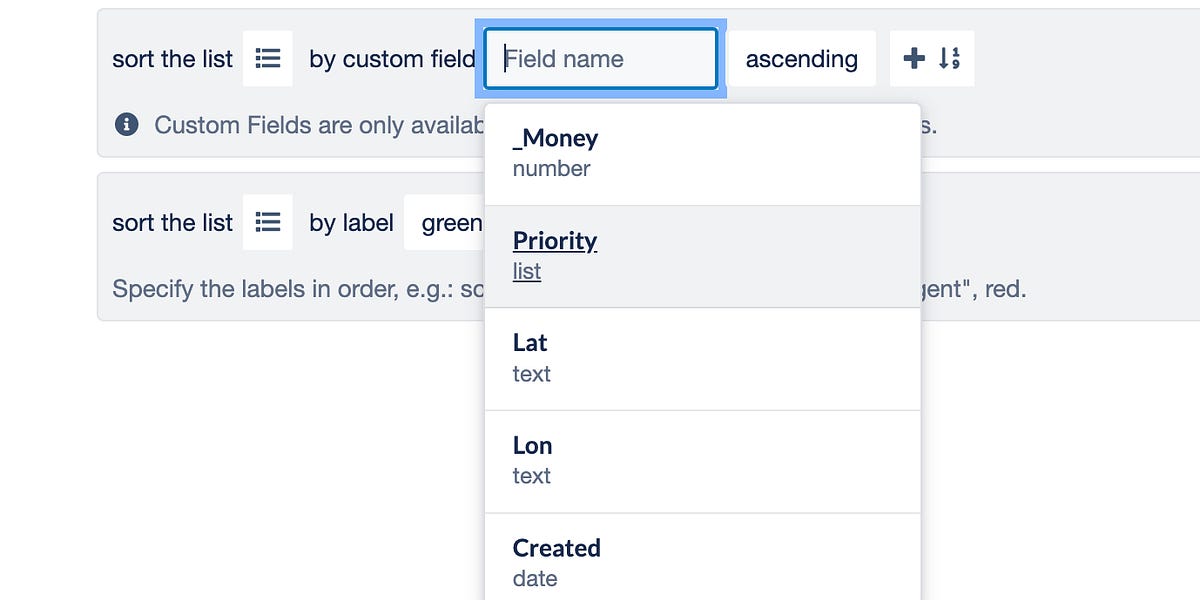Sorting and filtering with Custom Fields in Trello Sorting and filtering with Custom Fields in Trello