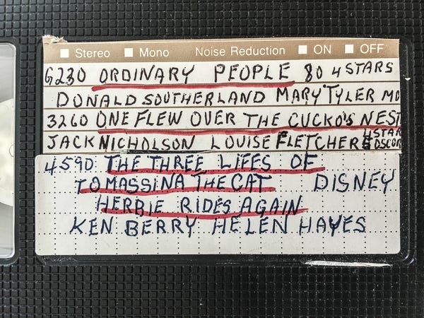 Grandpa's VHS Labels - by Tracy Benjamin