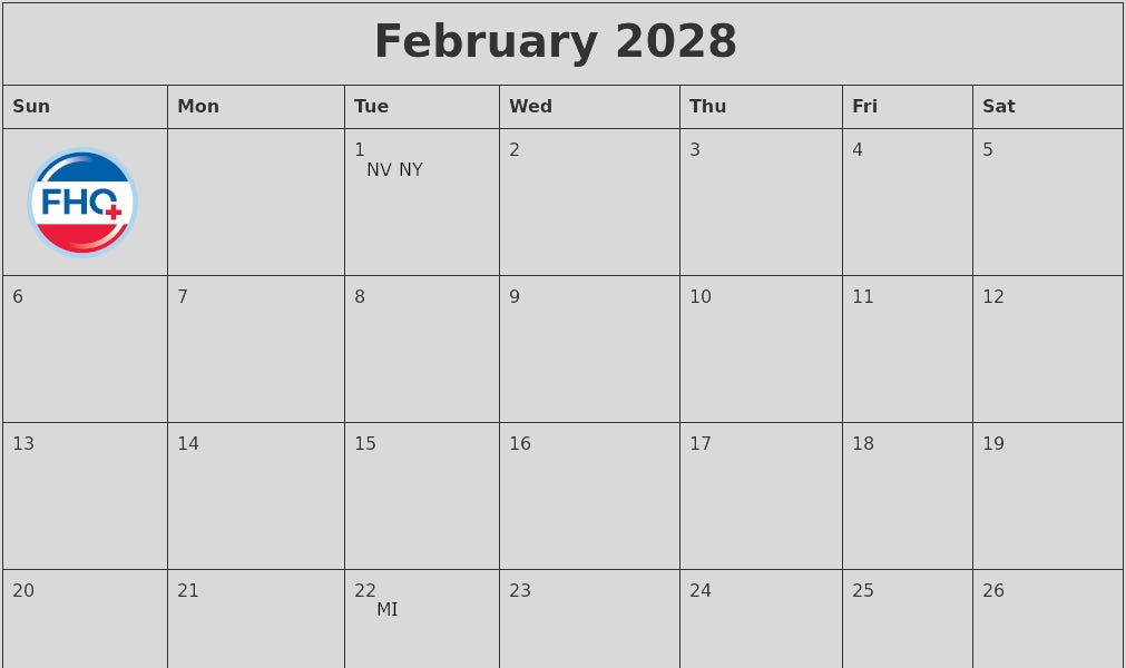 The 2028 Presidential Primary Calendar Plus