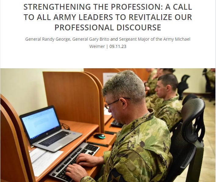 Army leaders: Write! - by Zachary Griffiths