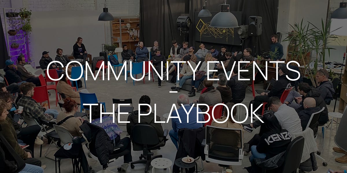 The Community Events Playbook. Let's begin 🏌️‍♂️