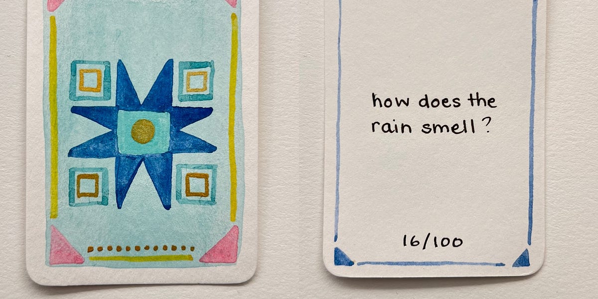 16/100: How does the rain smell?