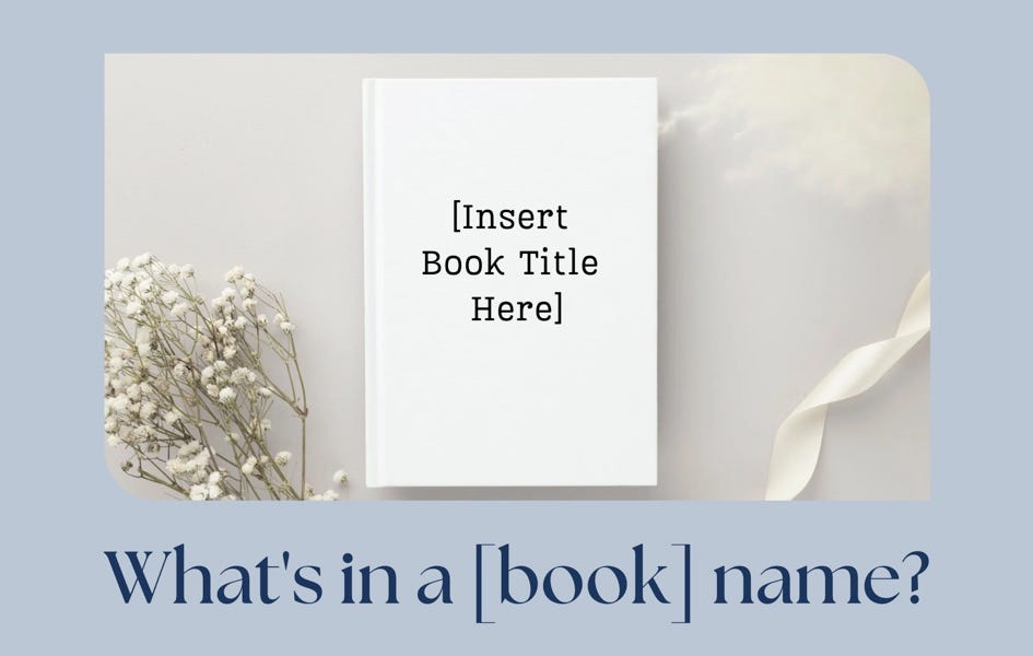 What's in a [book] name? - If I'm Honest...