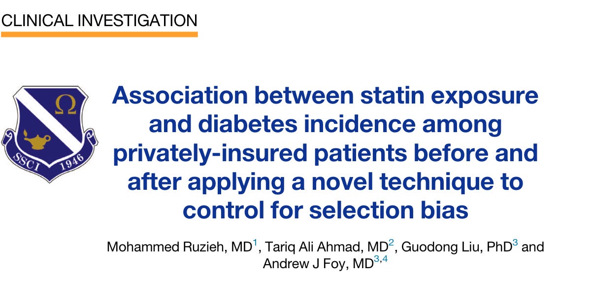 The Case of Statins, Diabetes, and Bias in Observational Studies