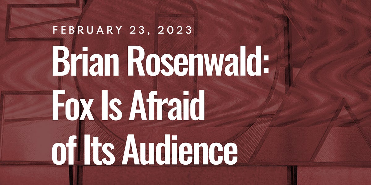 Brian Rosenwald: Fox Is Afraid of Its Audience