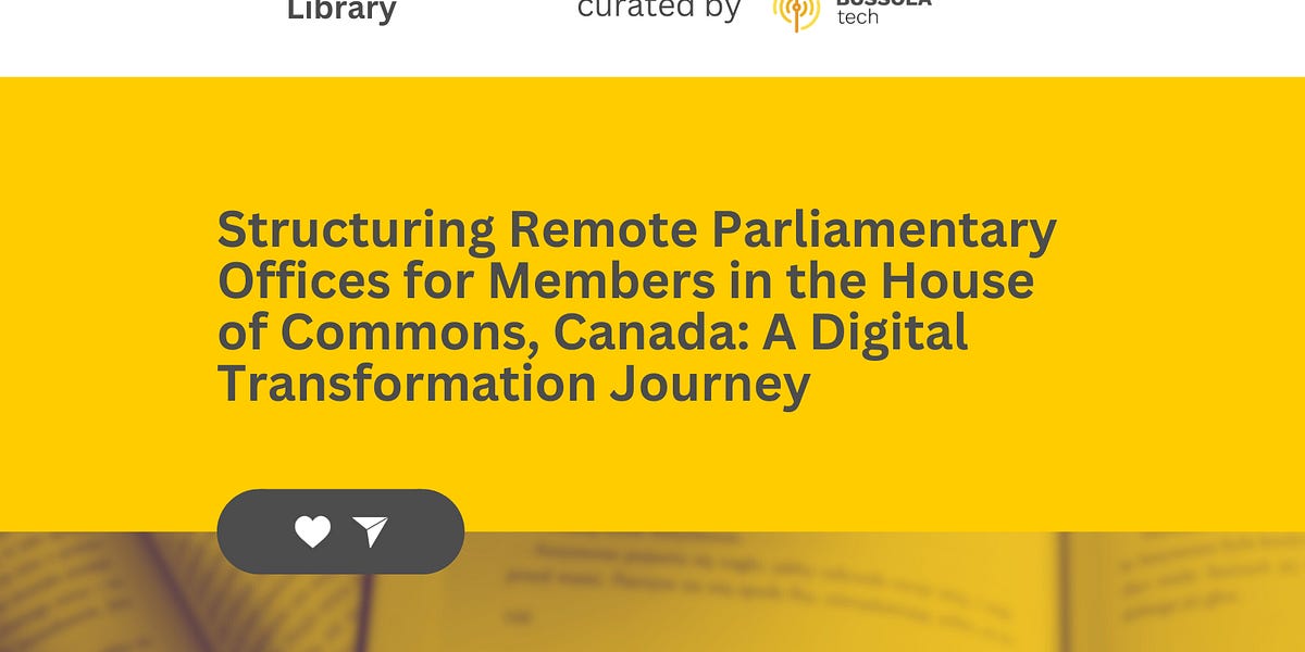 Structuring Remote Parliamentary Offices for Members in the House of ...