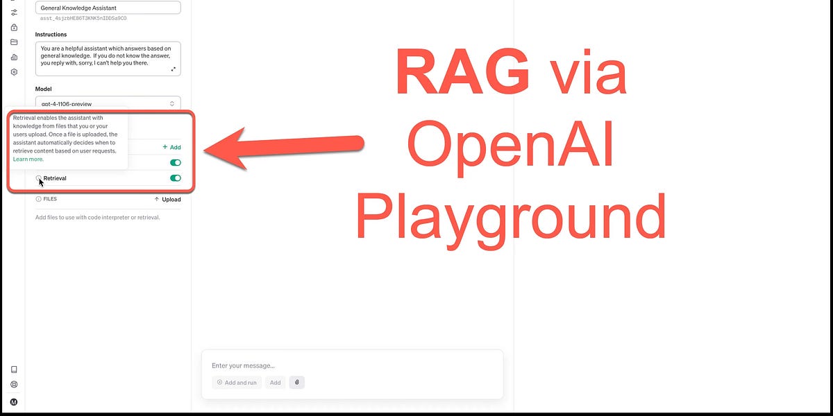 Knowledge Retrieval Via The OpenAI Playground