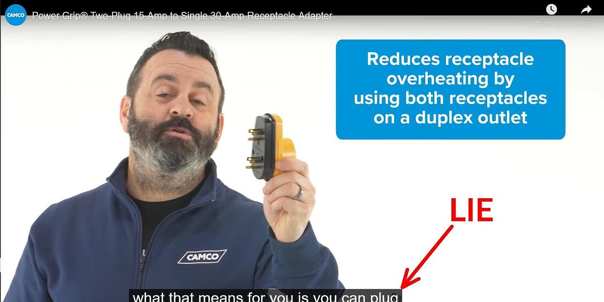 Bad adapter design - by Mike Sokol - RVelectricity