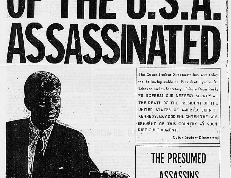 November 26, 1963: CIA Assets Blame Castro