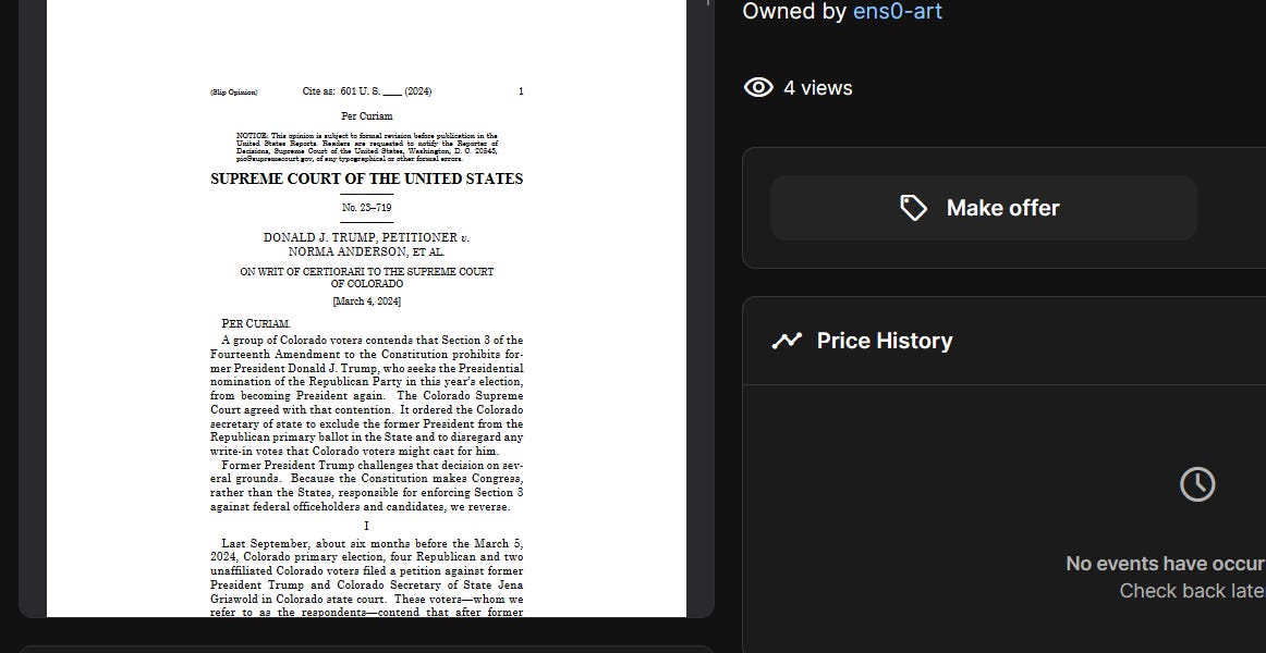 Minting SCOTUS Documents - by Thorne - smol farm gazette