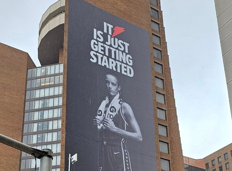 Gatorade launches Caitlin Clark commercial, installs massive banner in ...
