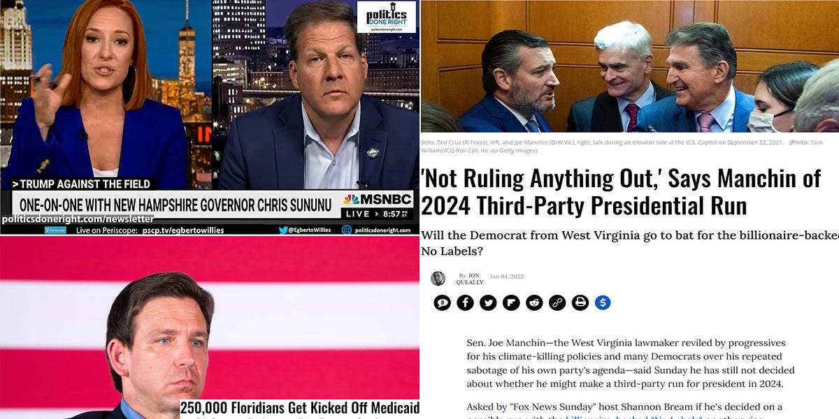 'No Labels' is a danger to our Democracy. Jen Psaki dings Sununu's lie. Medicaid & DeSantis