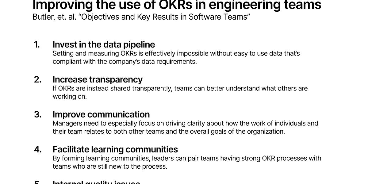 OKRs in Software Engineering - by Abi Noda