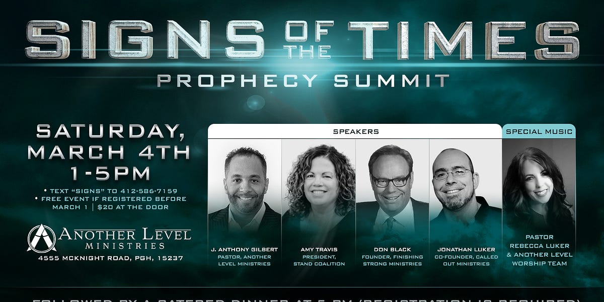 Announcing "Signs of the Times" Prophecy Summit on Saturday, March 4
