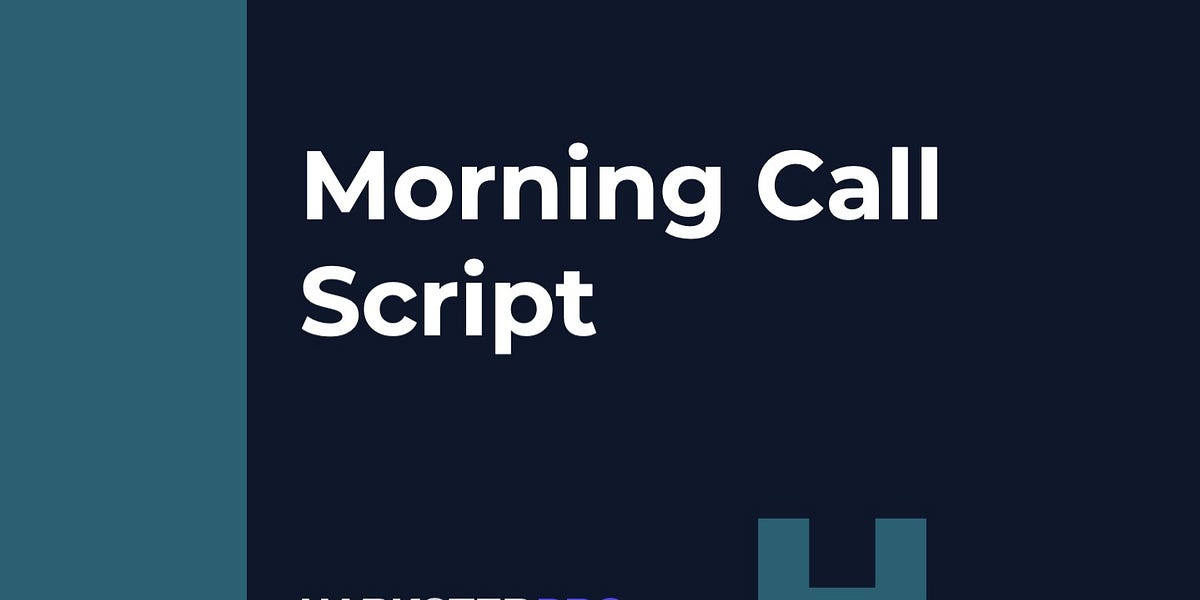 Morning Call Script - 26 Mar 2024 - HarksterPRO