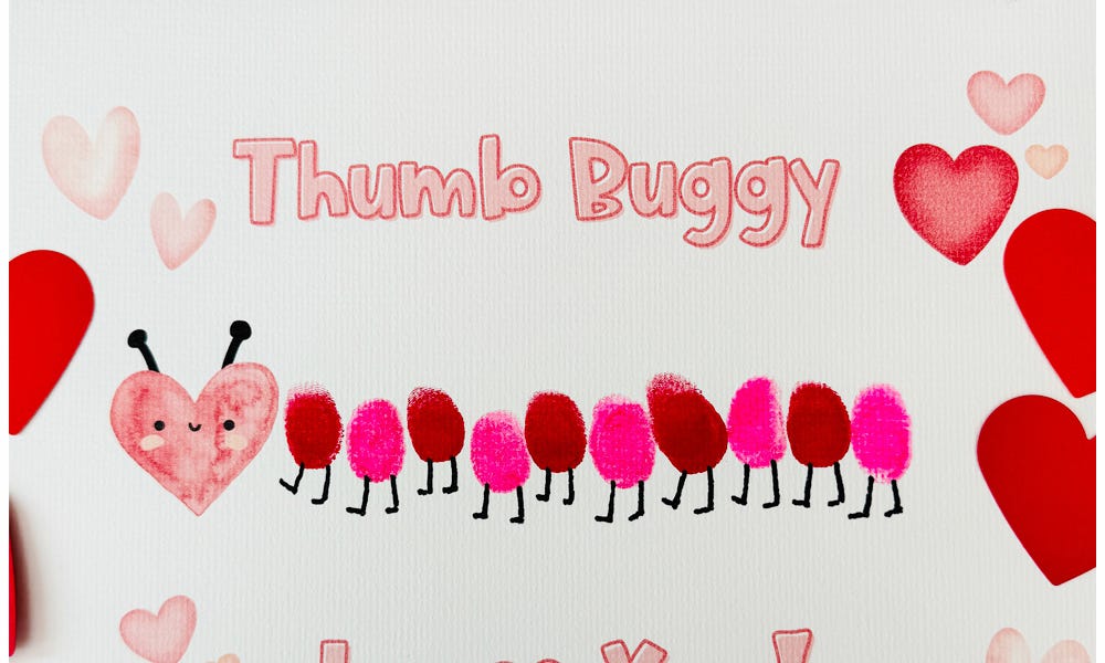 This Thumbprint Valentine Art ️ - Hello, Wonderful