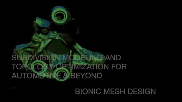 Subdivision Modeling and Topology Optimization for Automotive and Beyond