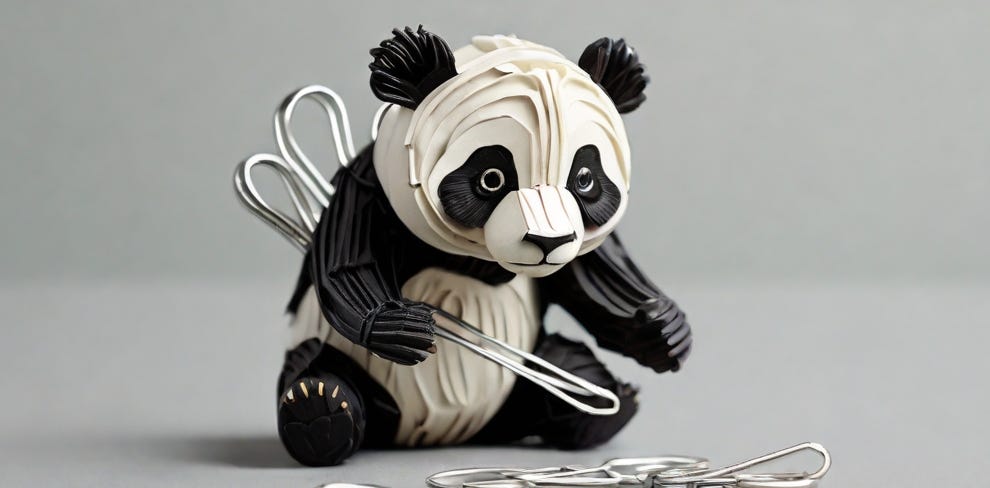 Paperclip PANDA-monium - by Dr Ah Kahn Syed