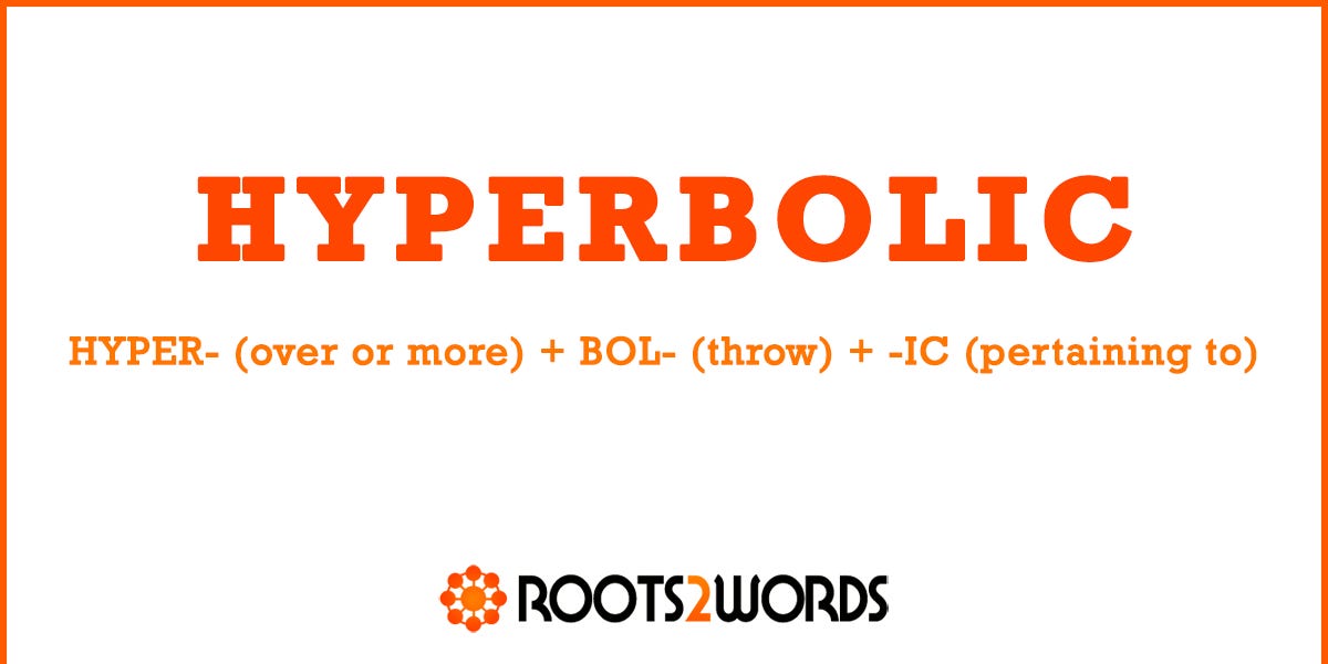 Word of the Day: HYPERBOLIC - Roots2Words