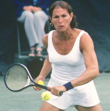 Renee Richards Dominates the Court - by Glenna Goldis