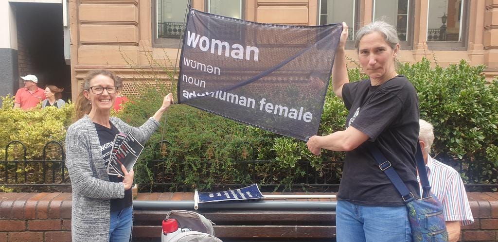 A transwoman, a transman and a non binary fella walk up to a Terf…